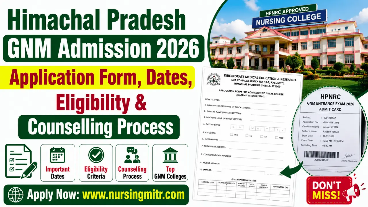 HP GNM Admission 2026 Open: Application Form, Eligibility, Merit List ...